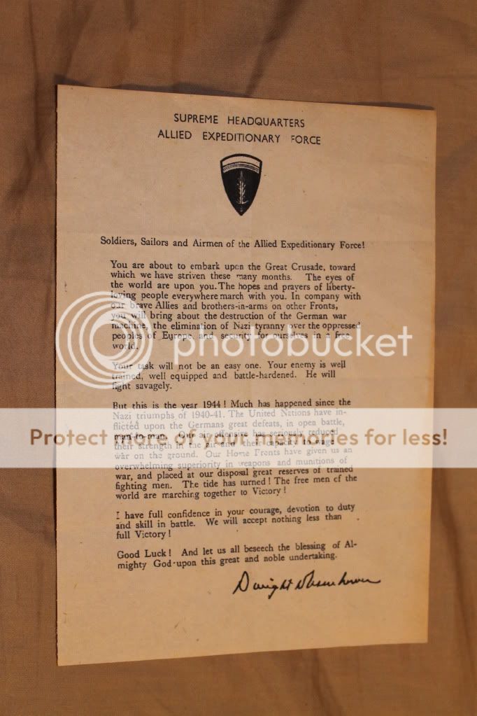 D Day Letter - EPHEMERA, PHOTOGRAPHS & MILITARY ARTWORK - U.S ...
